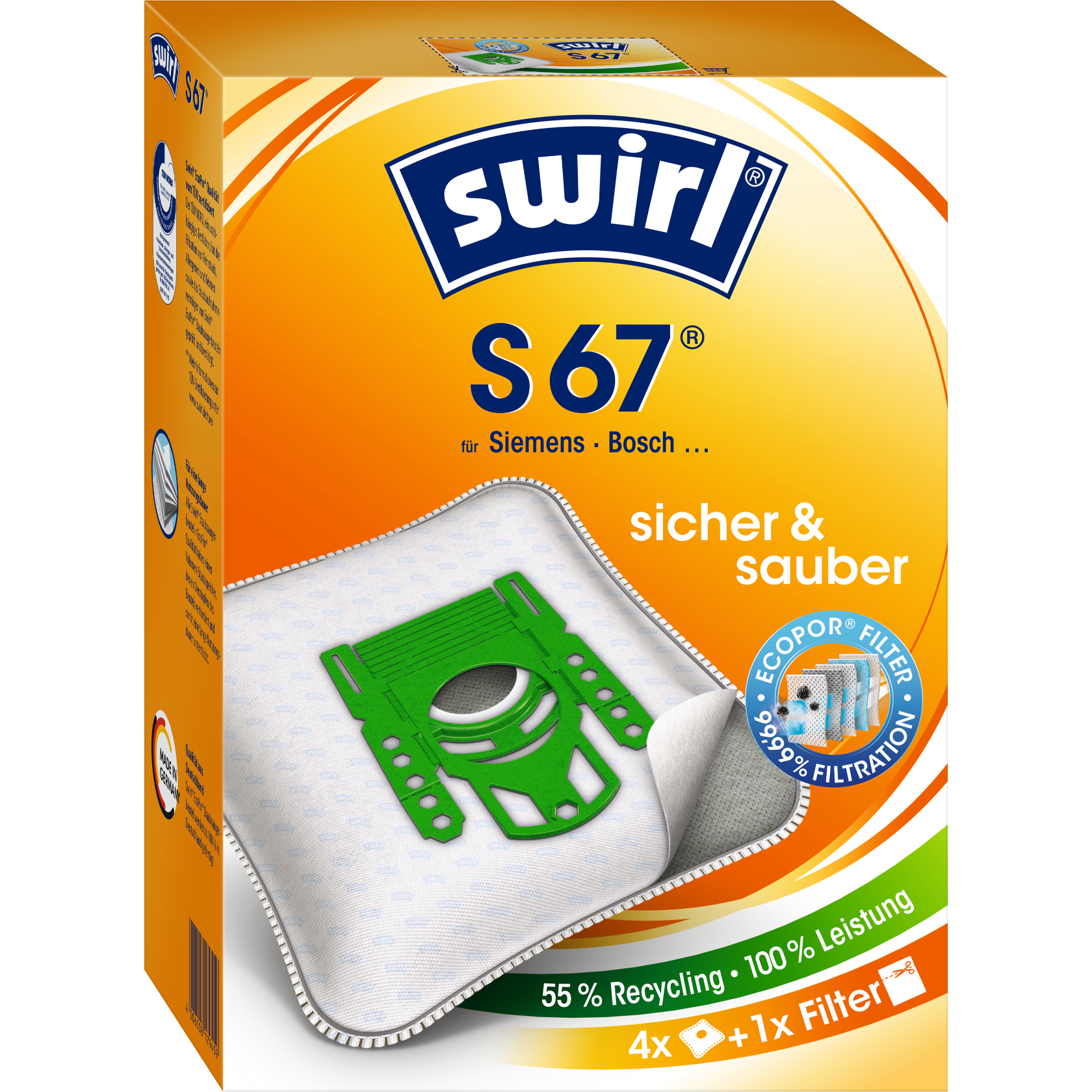 Swirl® | EcoPor® Staubsaugerbeutel